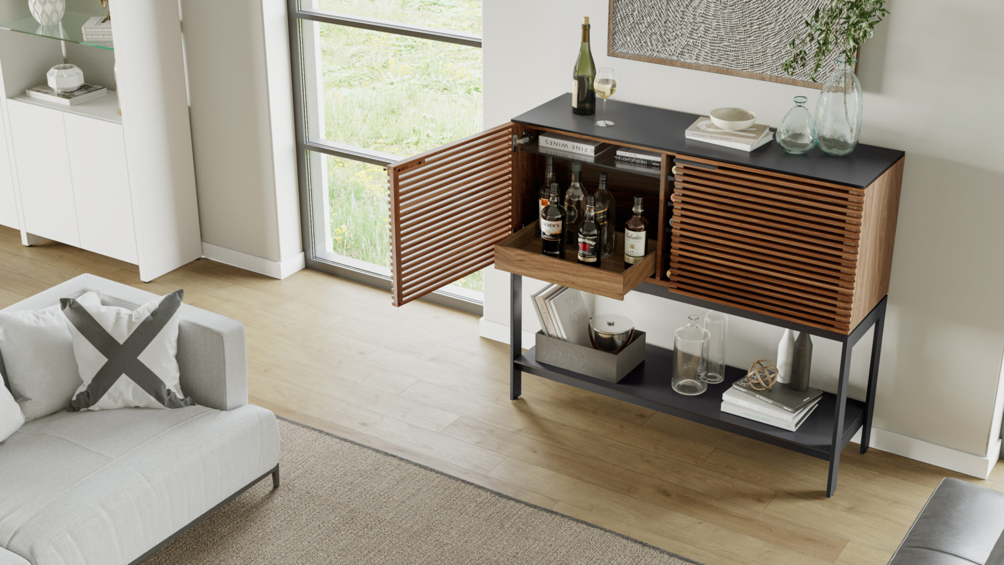 Corridor 5621 Modern Standing Home Bar | BDI Furniture