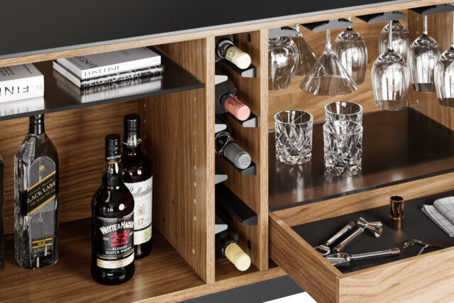 Corridor 5621 Modern Standing Home Bar | BDI Furniture