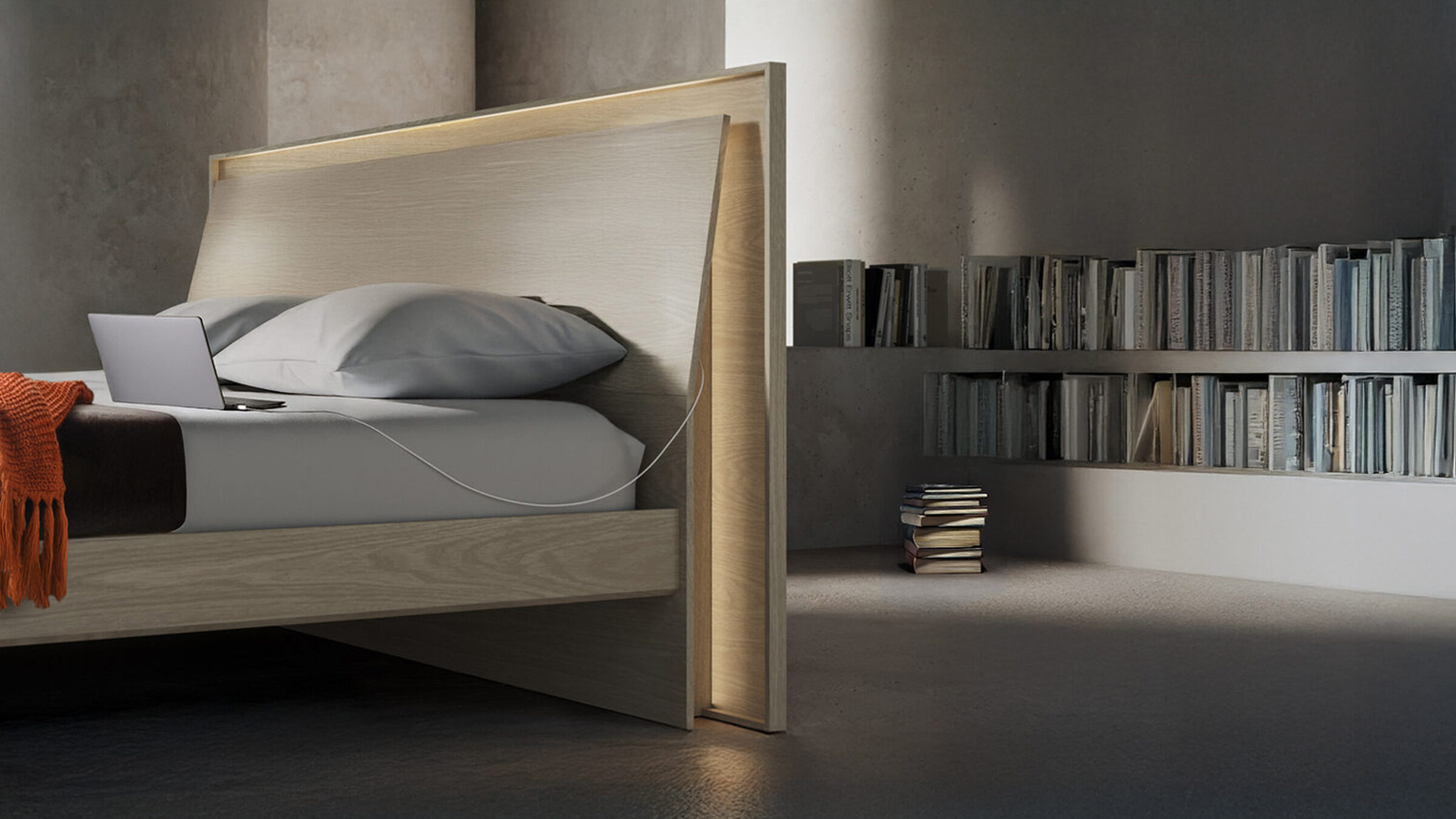 KAVA 9619 | Modern King Bed With Built-in Charging & Lighting | BDI ...
