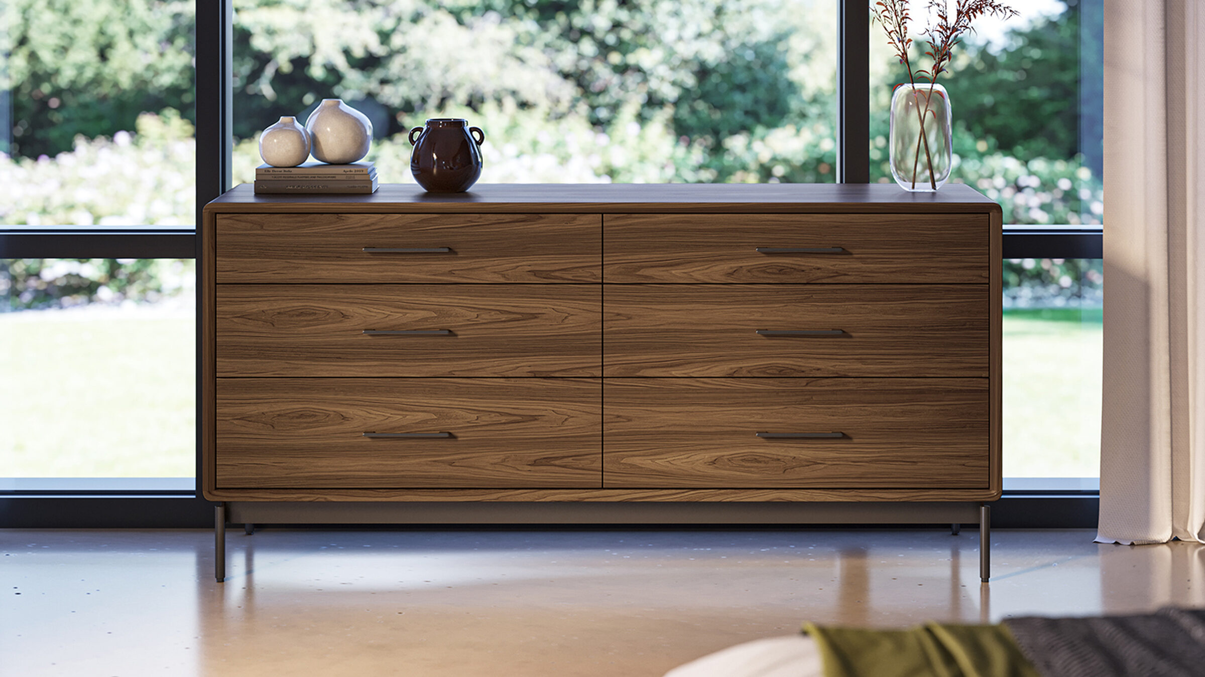 LINQ 9186 Wide 6-Drawer Modern Dresser | BDI Furniture