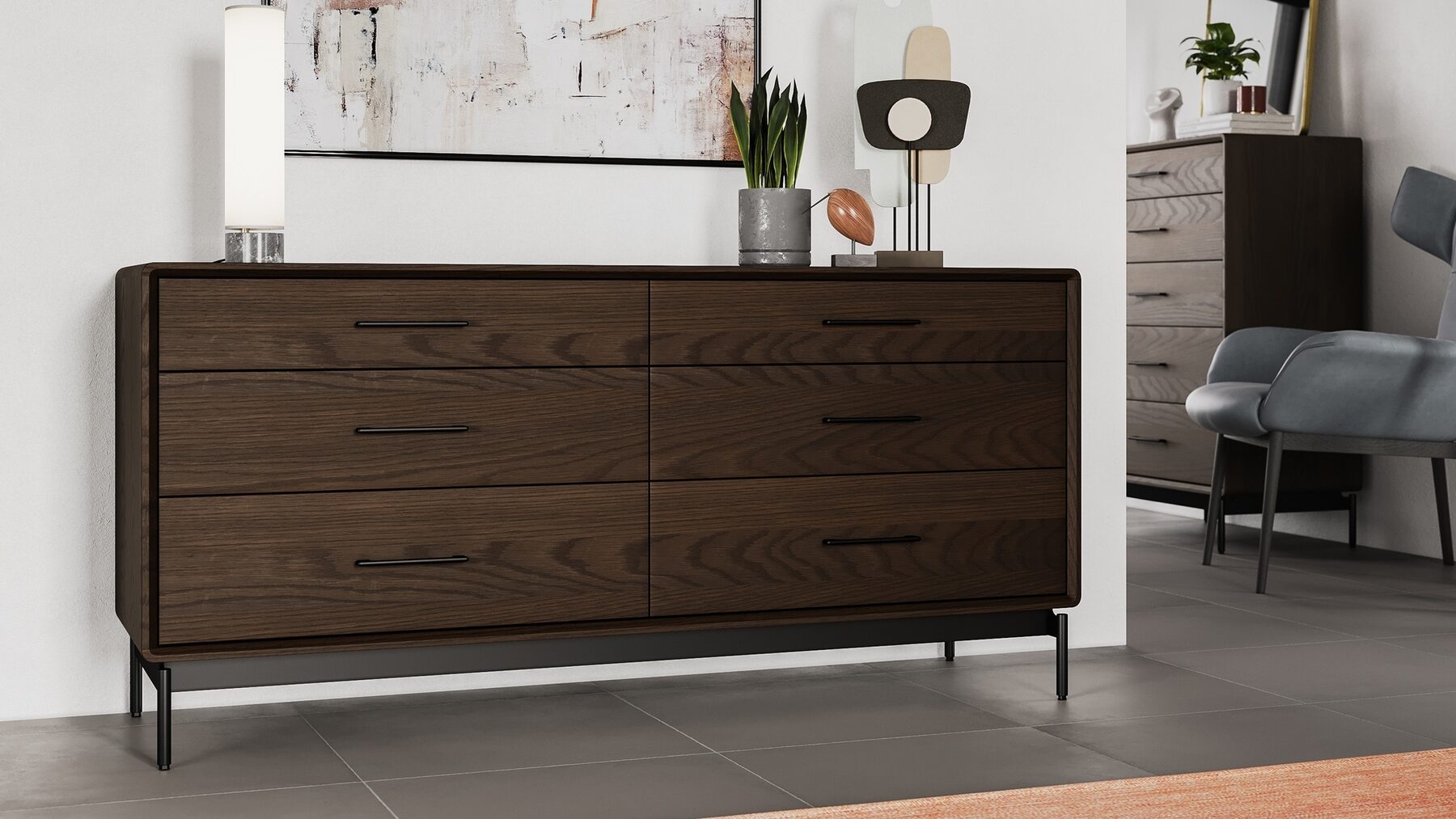 LINQ 9181 22-inch Modern Nightstand With Charging Station | BDI Furniture