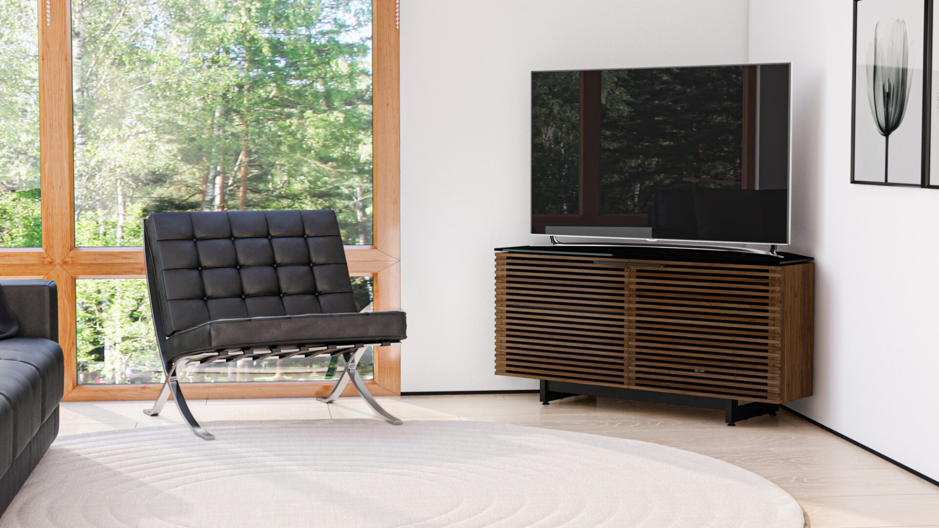 Corridor 8175 Corner TV Stand & Media Console | BDI Furniture