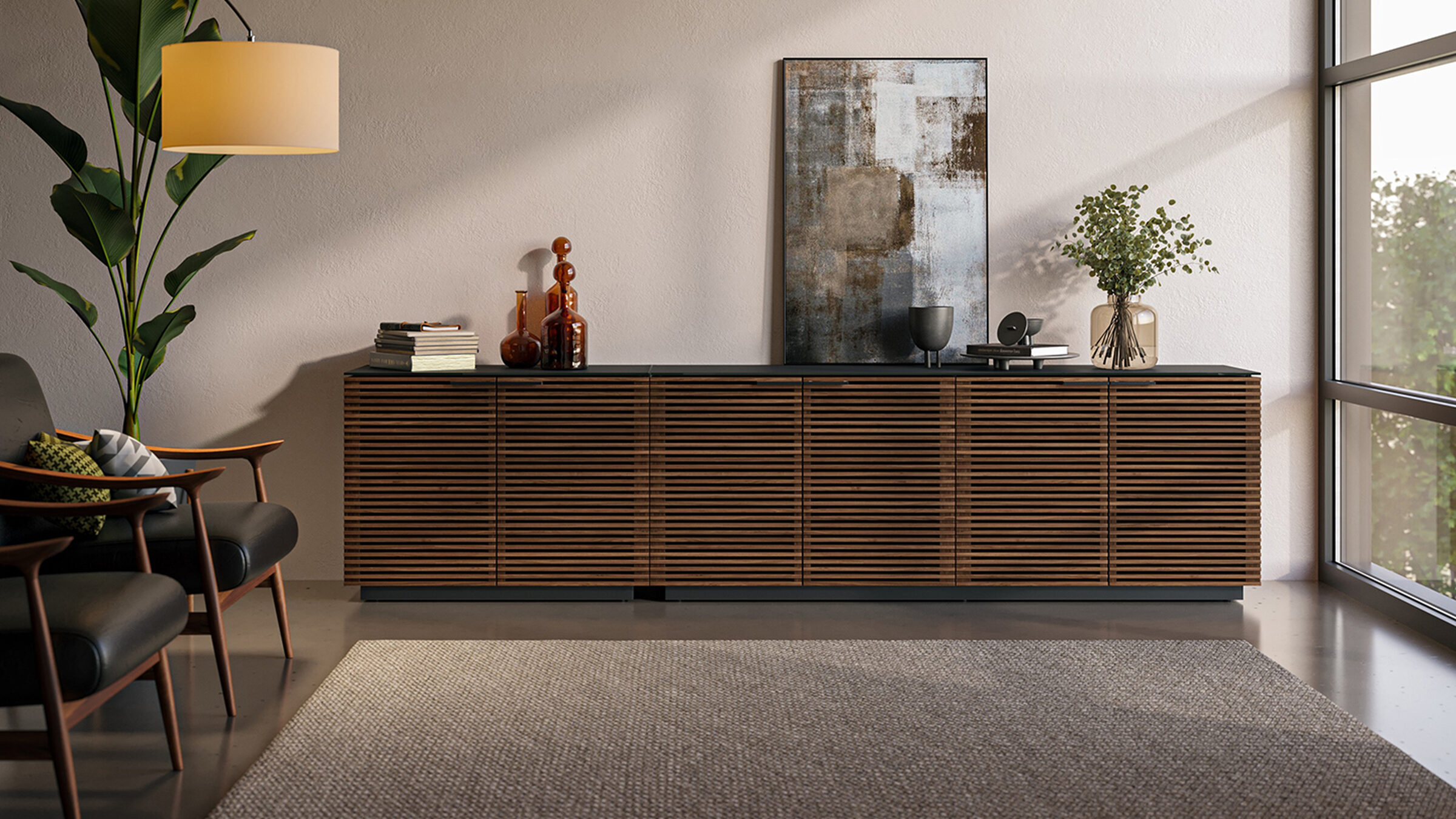 Corridor 8109 4-Door Storage Credenza | BDI Furniture