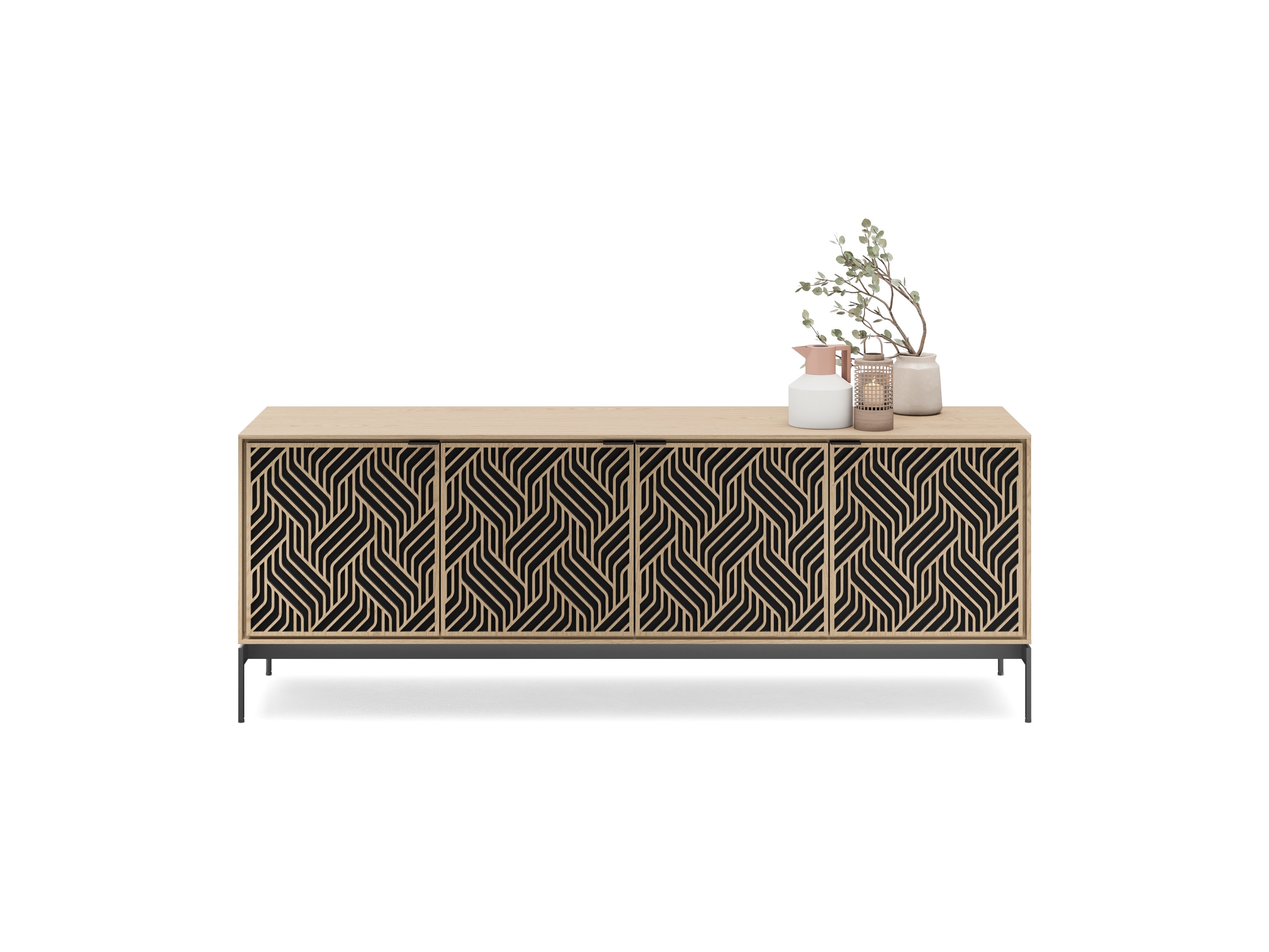 Elements Weave 8709 Media Console and Storage Cabinet | BDI Furniture