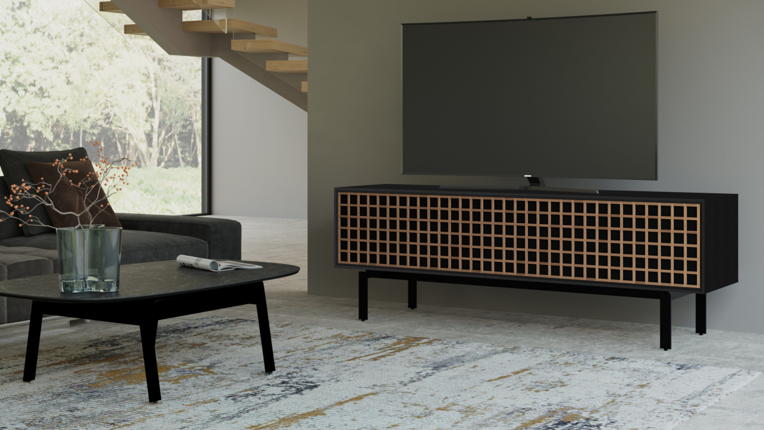 Interval 7249 78-inch Modern Media + Storage Cabinet | BDI Furniture