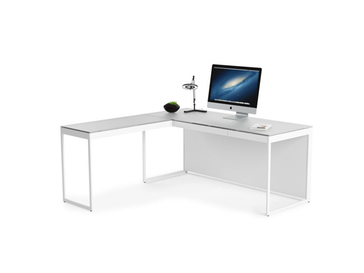 Centro 6401 Modern White Home Office Desk | BDI Furniture