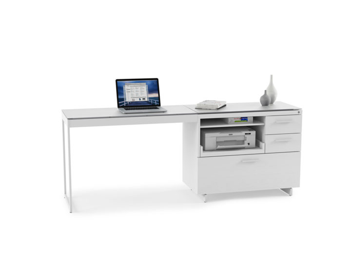 Centro 6402 White Desk Return | BDI Furniture