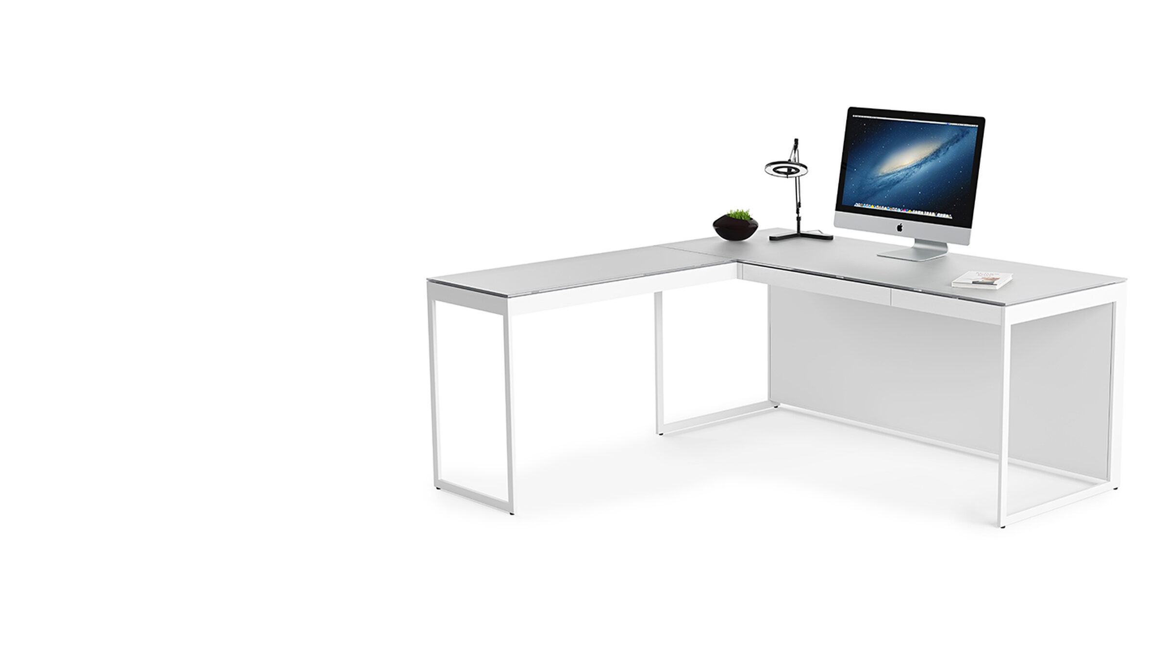Centro 6402 White Desk Return | BDI Furniture