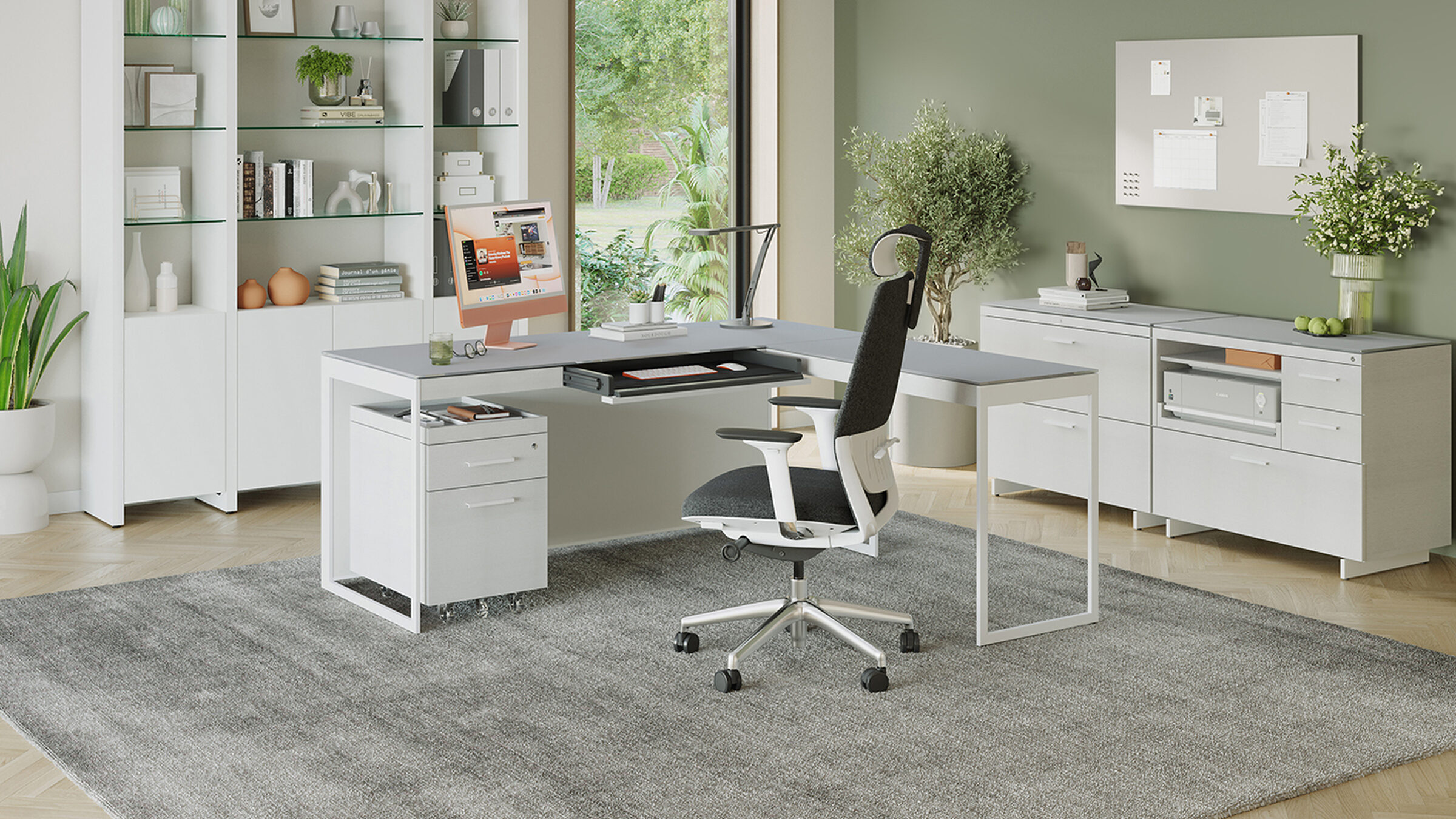 Coda 3522 Modern White Office Chair | BDI Furniture