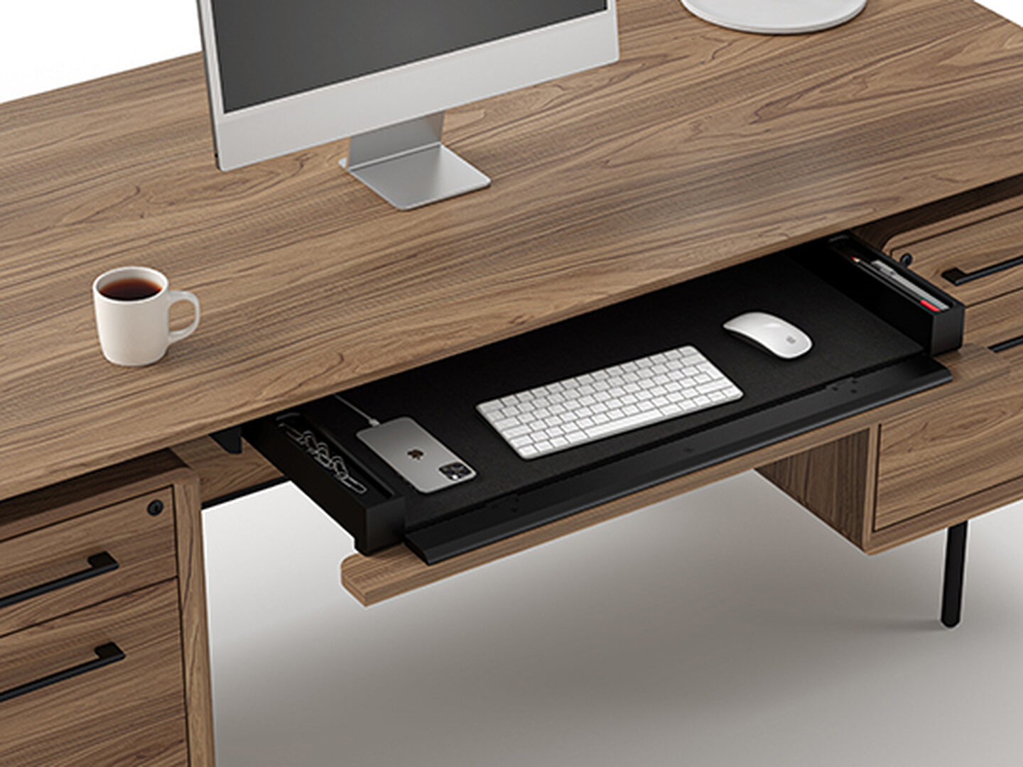 LINQ 6821 Modern Home Office Desk | BDI Furniture