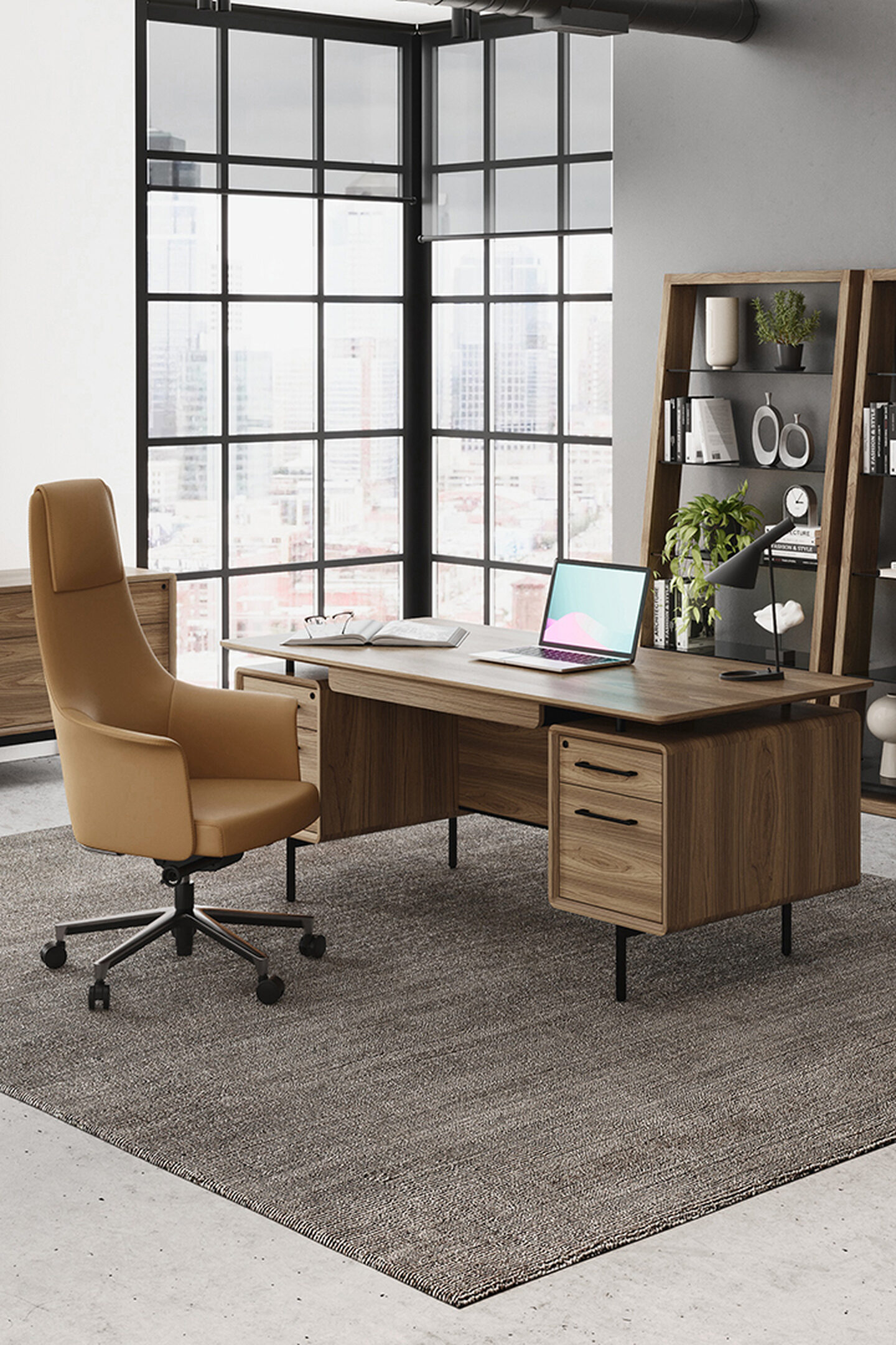 LINQ 6821 Modern Home Office Desk | BDI Furniture