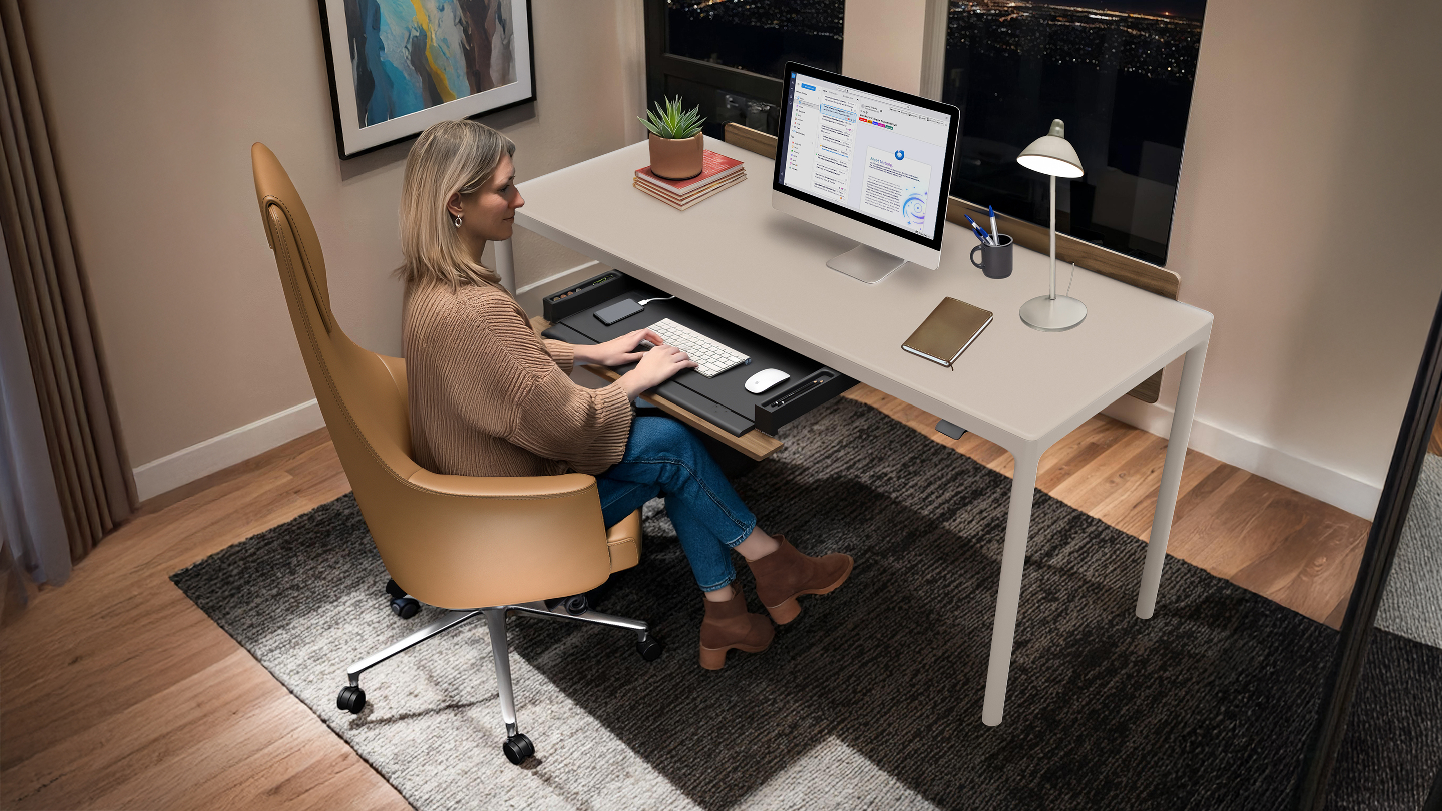 Luma 6769 Keyboard/Storage Drawer | BDI Furniture