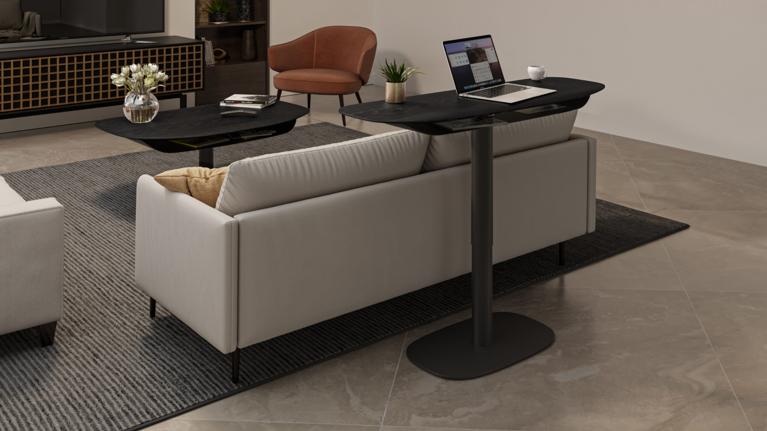 Soma 1133 Height Adjustable Modern Console Table | BDI Furniture