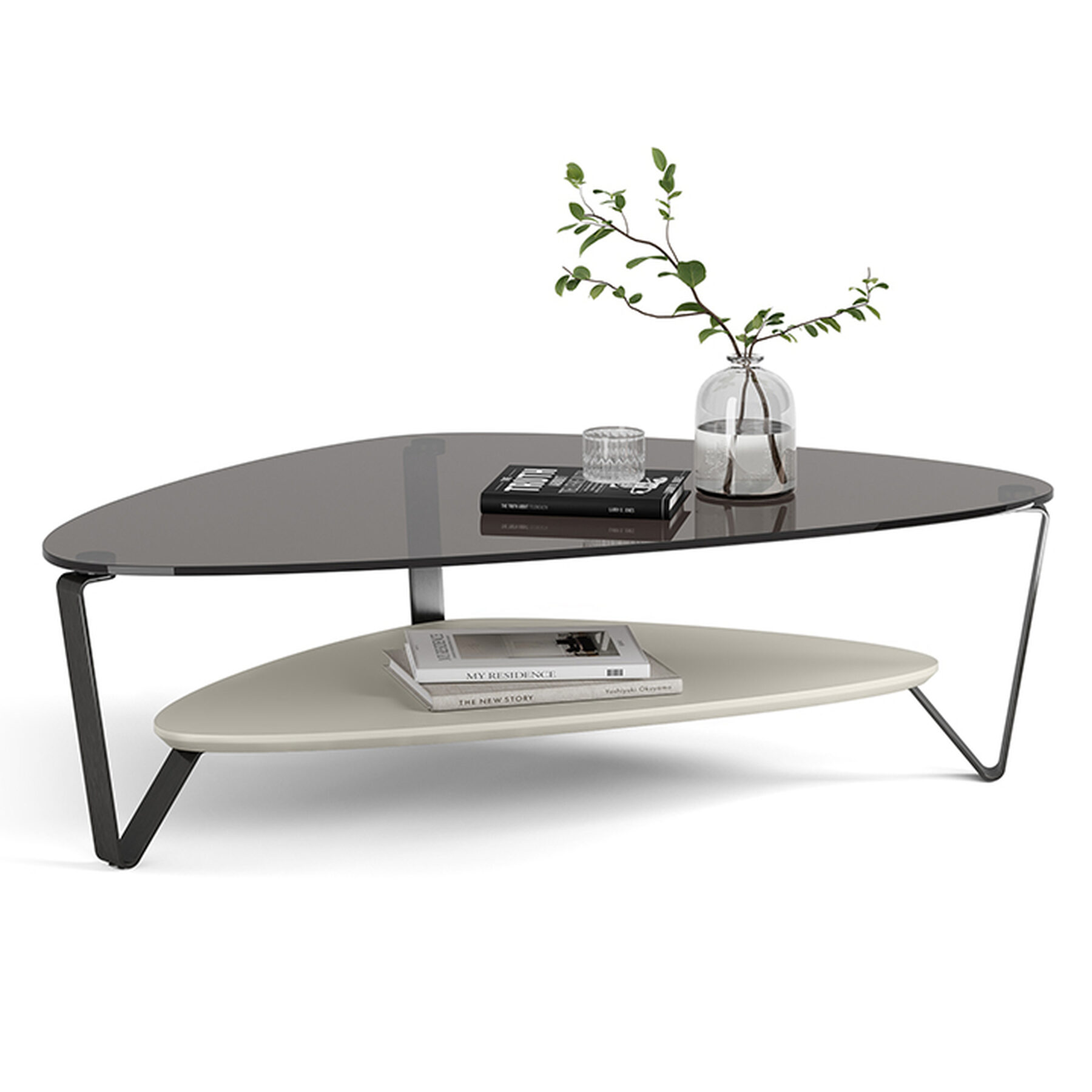Dino 1363 Large Modern Glass Coffee Table | BDI Furniture