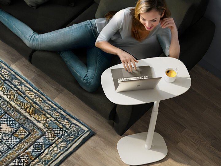 Serif Lift Adjustable Height Laptop & Side Table | BDI Furniture