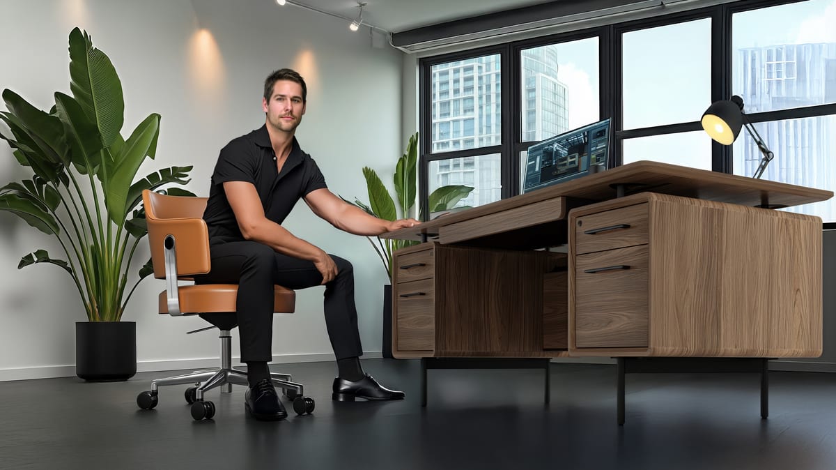 Circa Modern Office Task Chair | Leather & Fabric Home Office Seating ...
