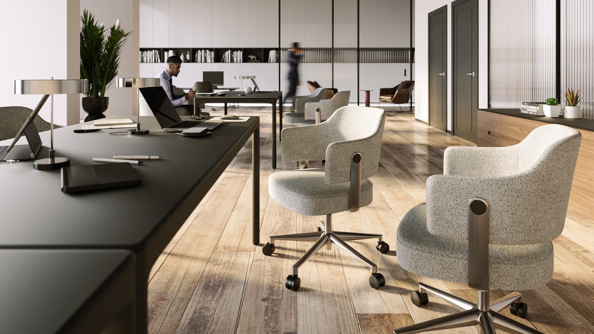 Circa Modern Office Task Chair | Leather & Fabric Home Office Seating ...