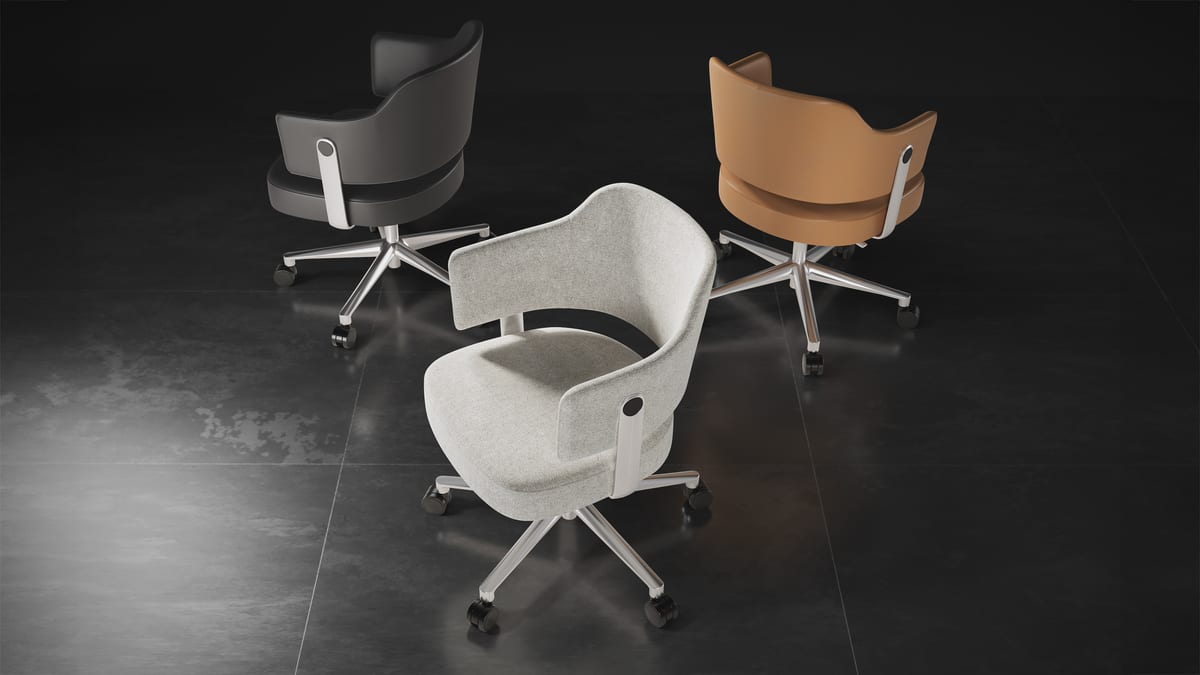 Circa Modern Office Task Chair | Leather & Fabric Home Office Seating ...