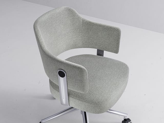 Circa Modern Office Task Chair | Leather & Fabric Home Office Seating ...