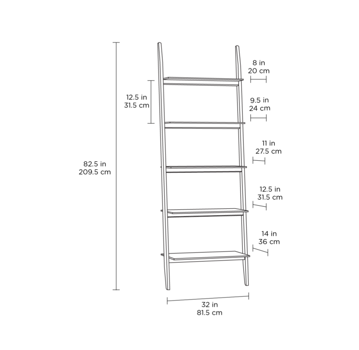 Stiletto 5702 Double Leaning Ladder Shelf | BDI Furniture